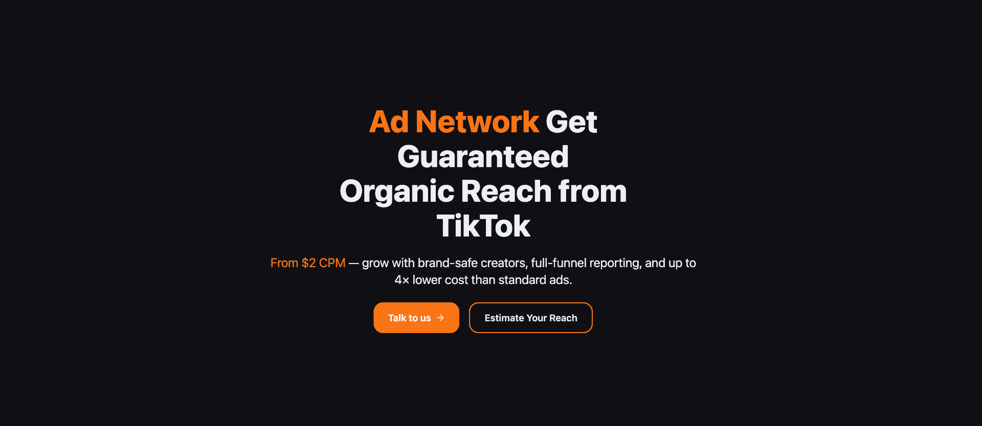 Ninja Reach — Programmatic Ad Network by UGC Ninja | Guaranteed TikTok Views